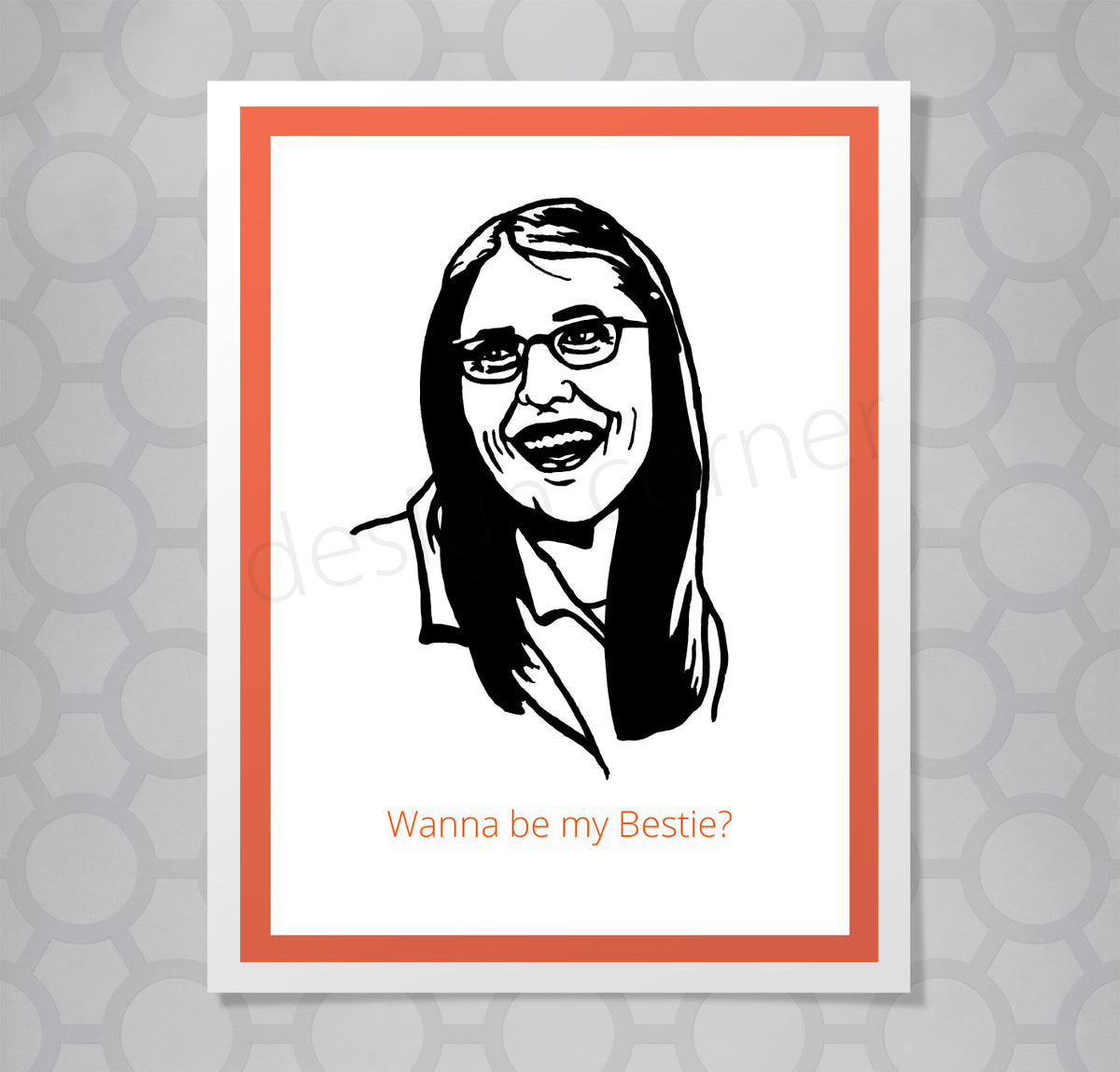 Big Bang Theory Amy Farrah Fowler Bestie Card – Design Corner Online