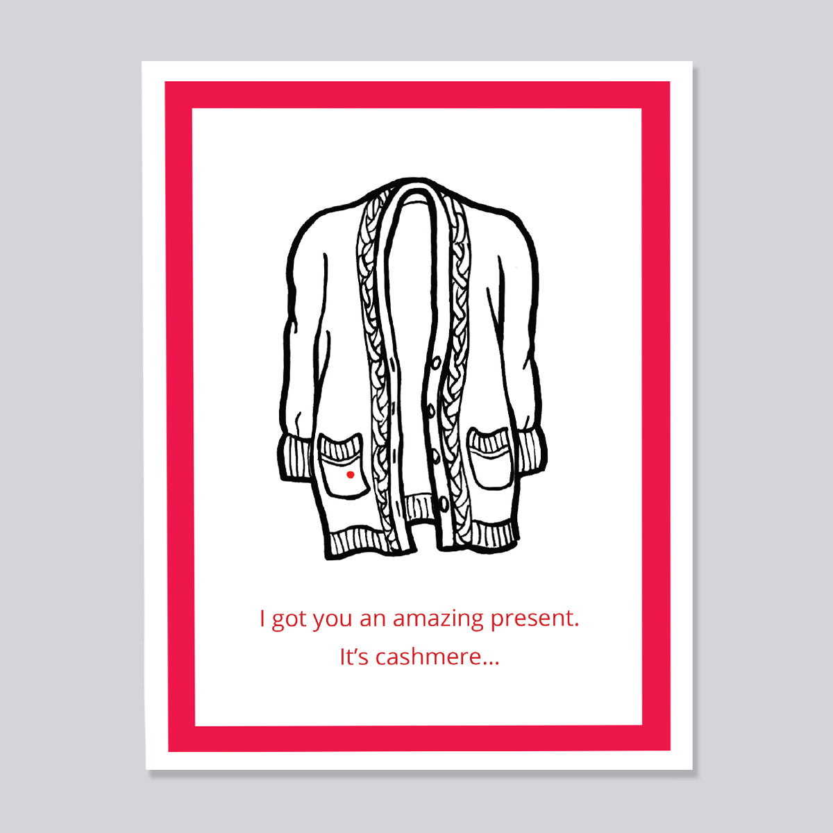 Seinfeld Cashmere Sweater Card – Design Corner Online