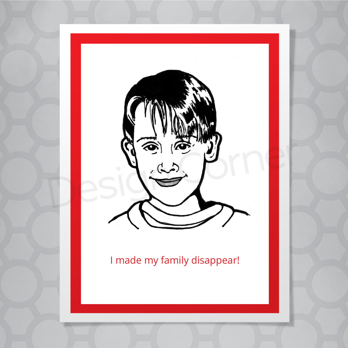 Home Alone Family Disappear Christmas Card – Design Corner Online
