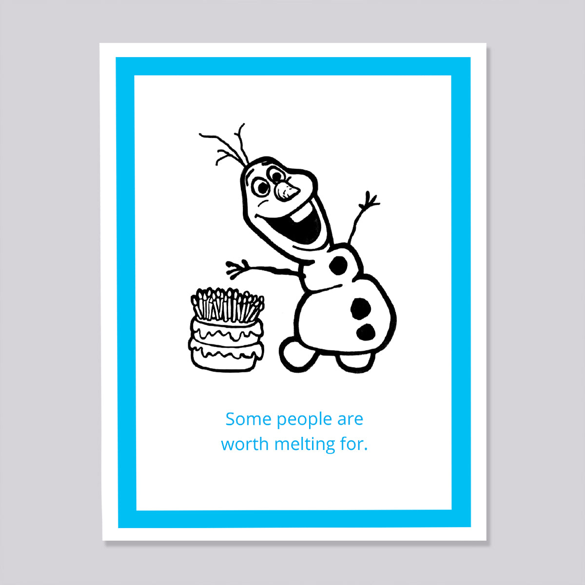Disney Frozen Olaf Card – Design Corner Online