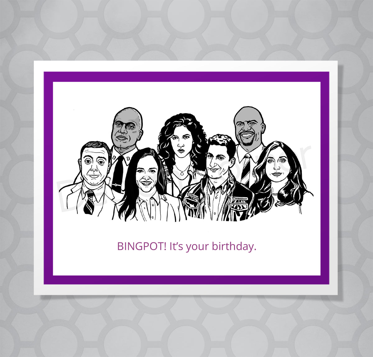 Brooklyn Nine Nine Gang Bingpot Birthday Card – Design Corner Online