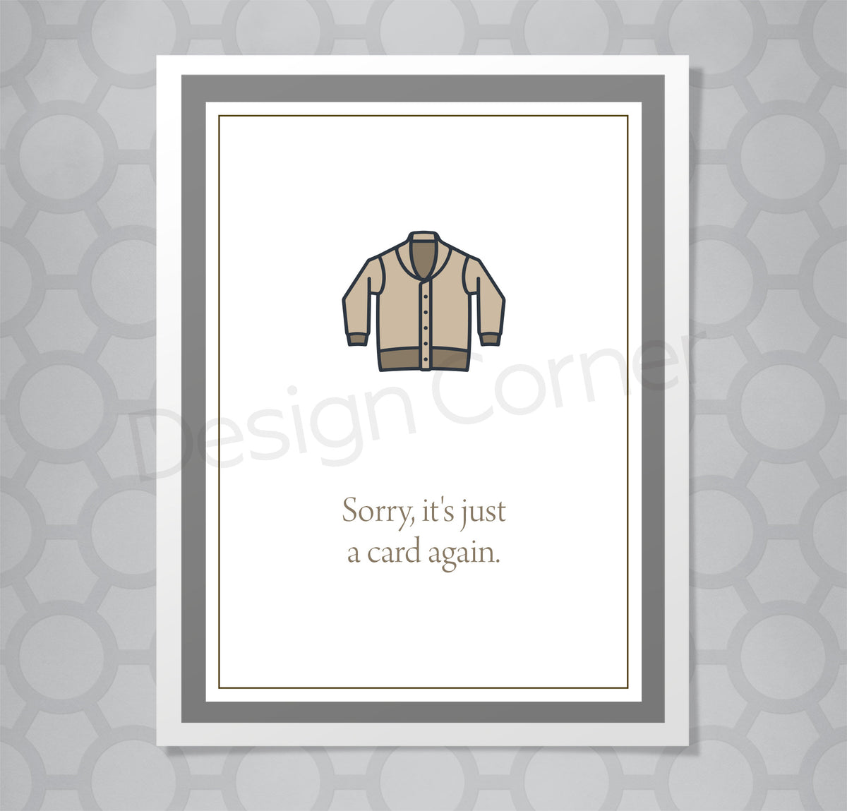 Cardigan Birthday Pun Card – Design Corner Online