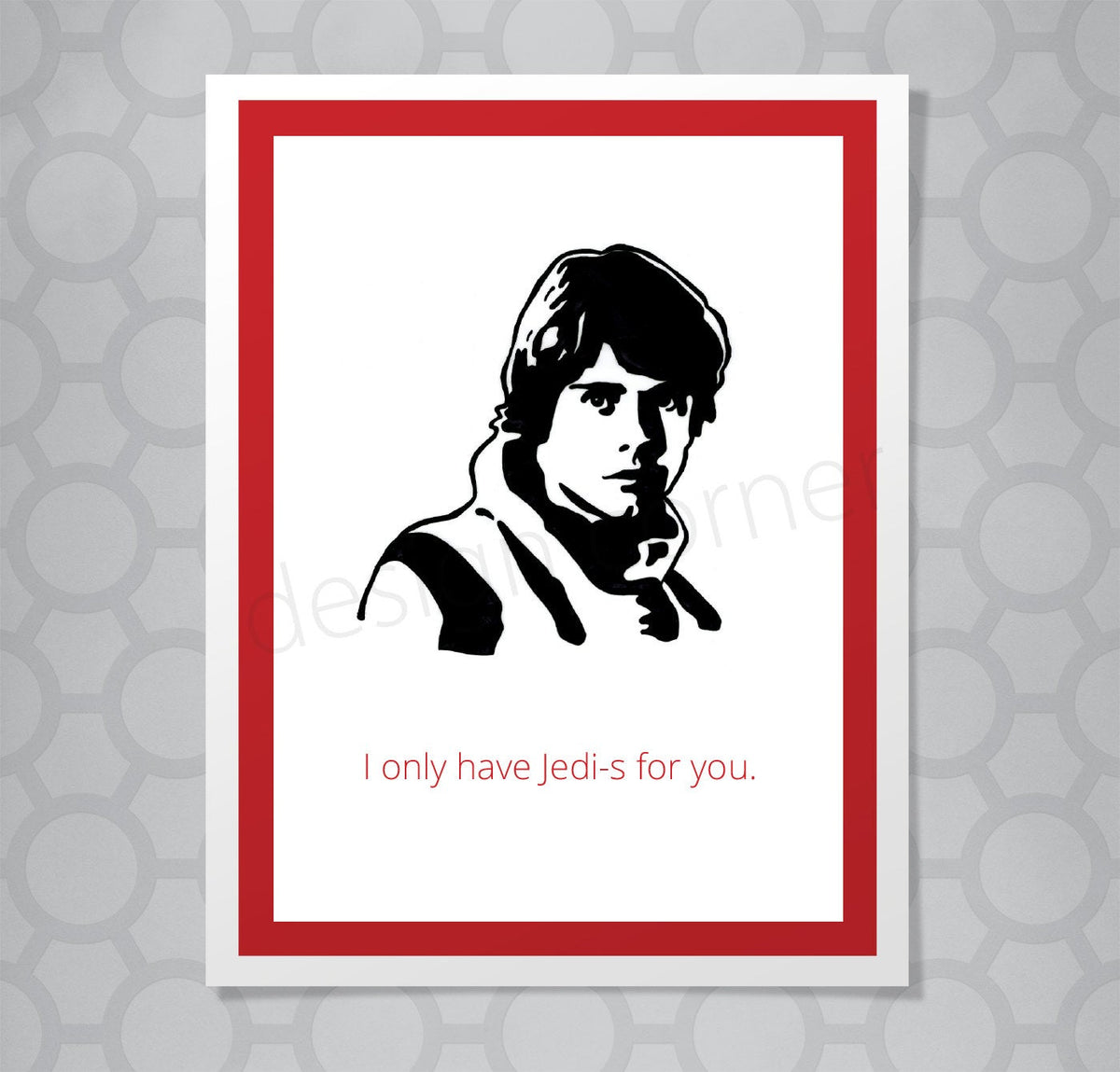 Star Wars Luke Skywalker Jedi Card – Design Corner Online